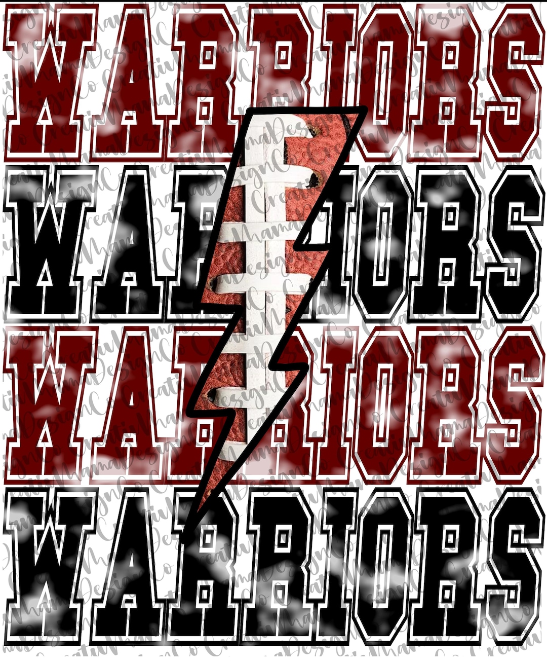 Warriors Football PNG File (digital Download) - Etsy
