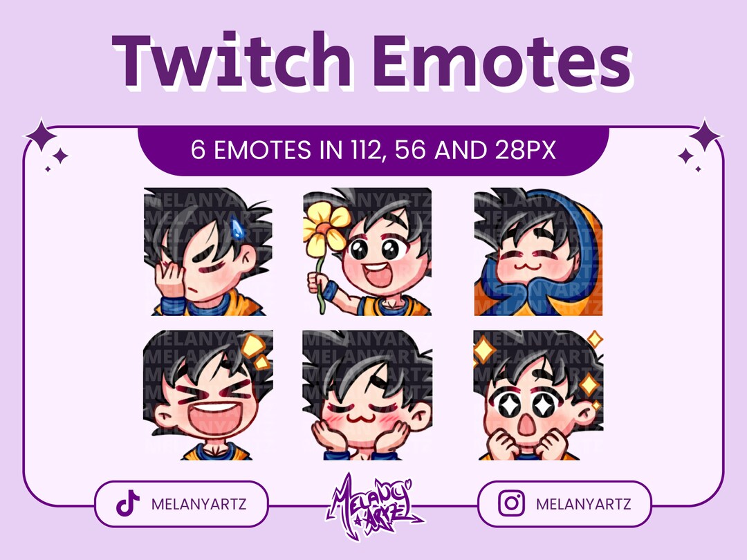 6 Pack Anime Emotes | Manga Twitch Emotes | Static Twitch Emotes ...
