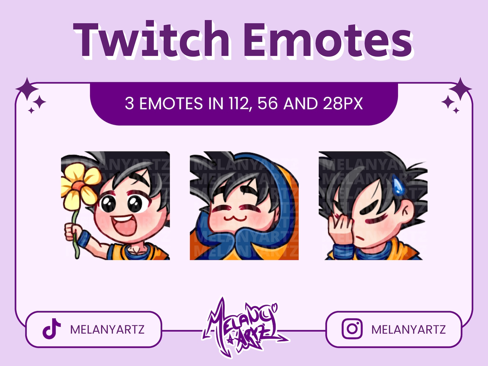 Anime Twitch Static Emotes / Manga / Pack Dbz Static Youtube Discord ...