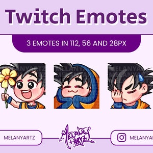 Anime Twitch Static Emotes / Manga / Pack Dbz Static Youtube Discord ...
