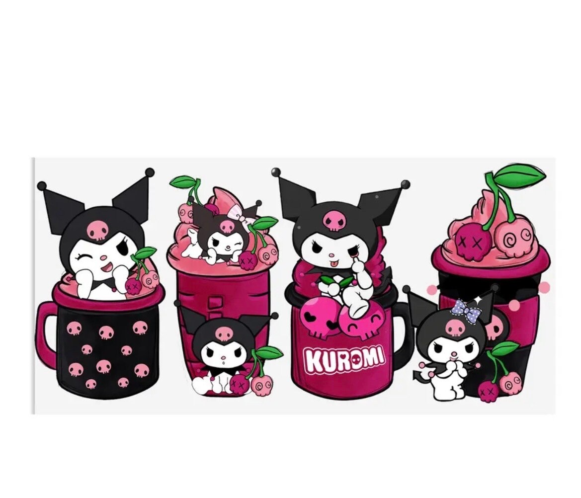 UV DTF Kuromi 16oz Wrap ready to Applypermanent Adhesive Waterproof - Etsy