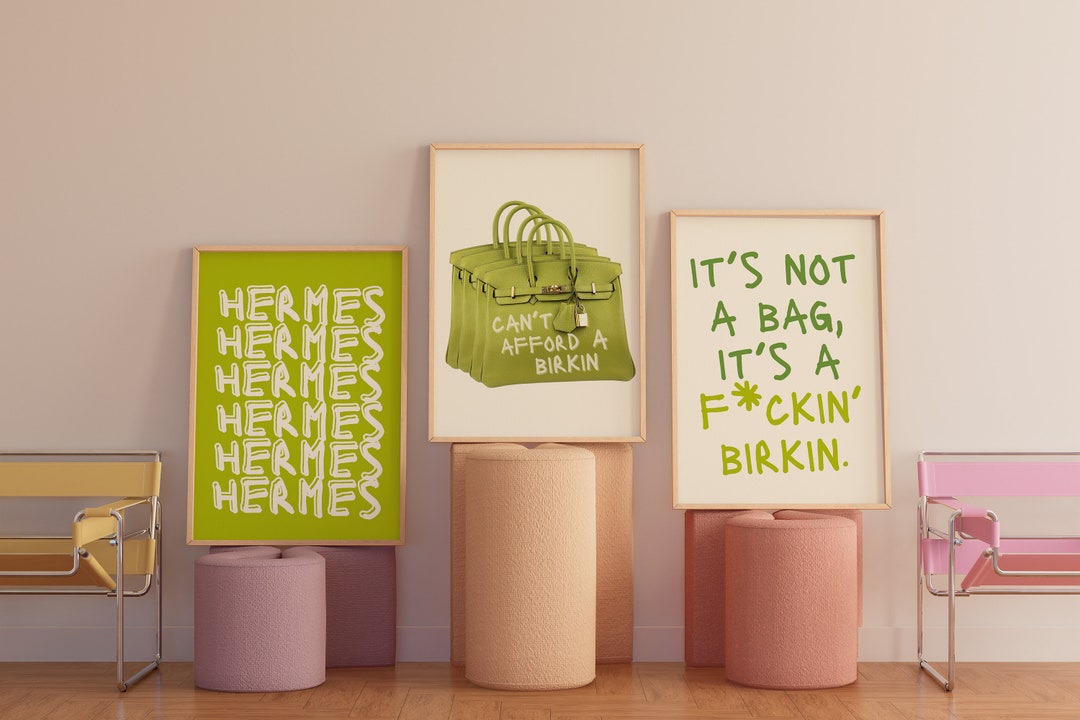 Hermes Birkin Wall Art, Fashion Poster, Birkin Poster, Hermes Decor ...