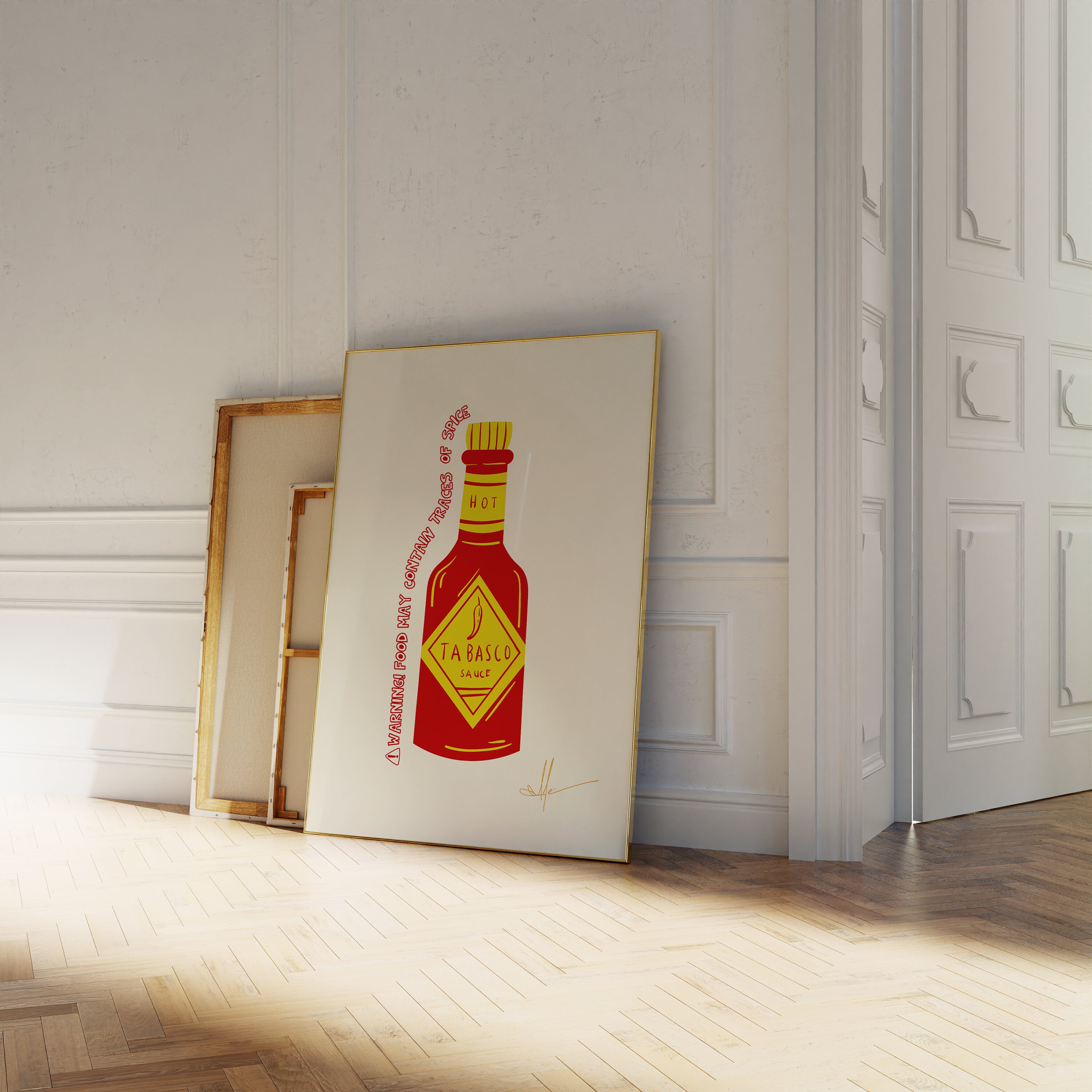 Tabasco Sauce Wall Art - Kitchen Poster - Retro Food Decor - Condiment ...