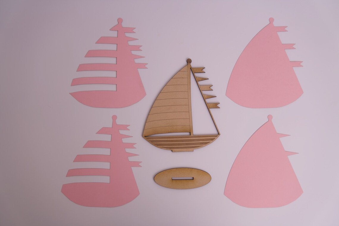 Table Top Sailboat With Stand Laser Cut File - Etsy