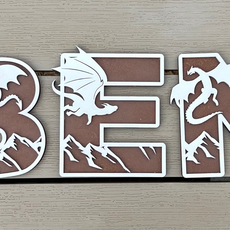 Dragon Name Art Kid - Etsy
