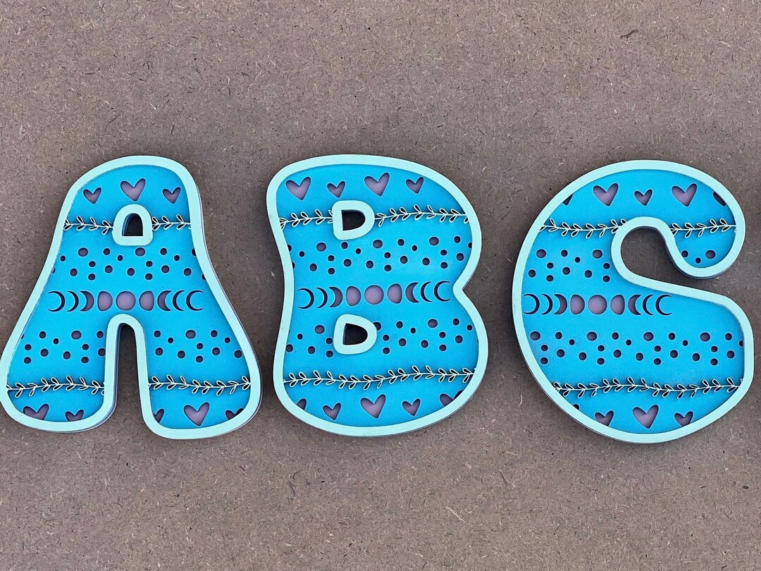 Boho Full Alphabet SVG DXF IA Cut File (laser or Cricut) - Etsy