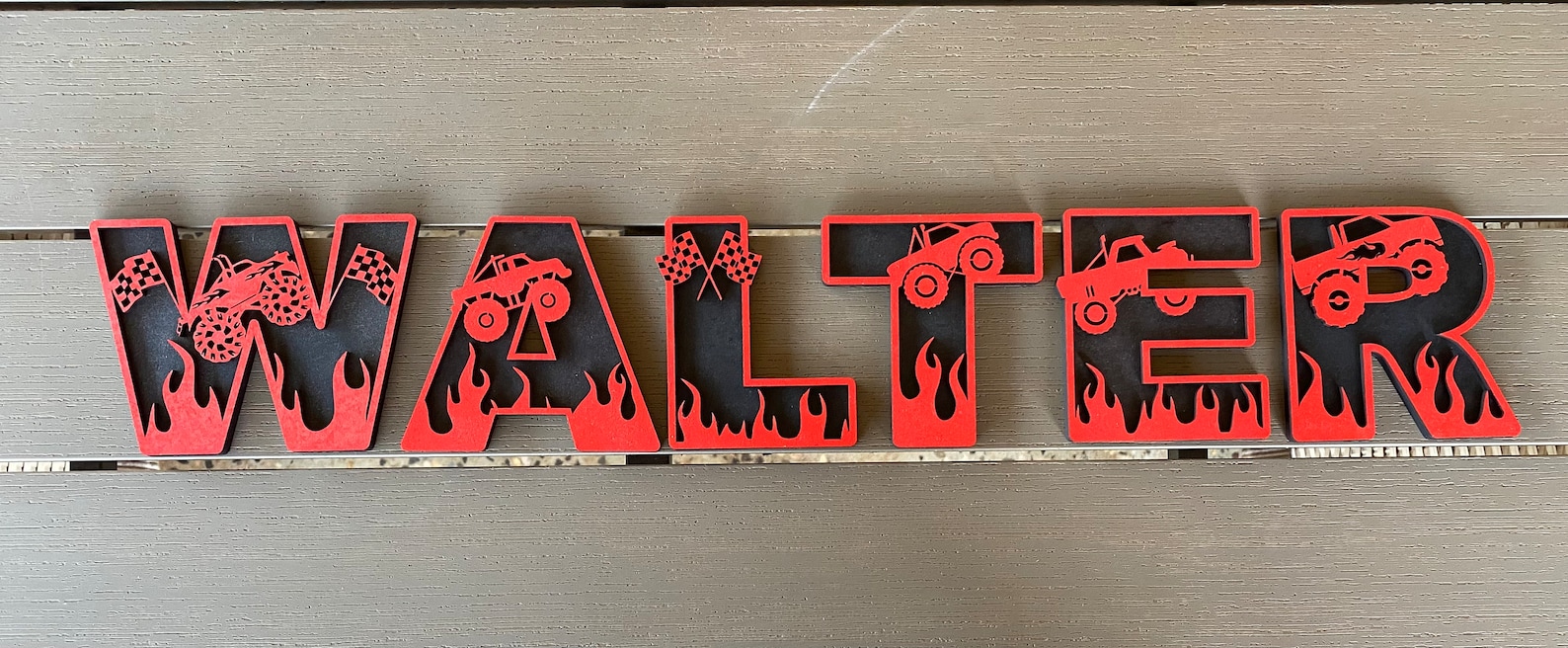 Monster Truck Alphabet Letters SVG DXF IA Cut File (laser or Cricut ...