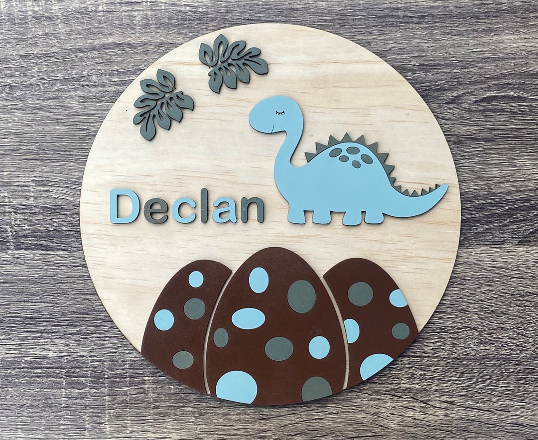 Dino Name Plaque Combo SVG DXF IA Cut File - Etsy