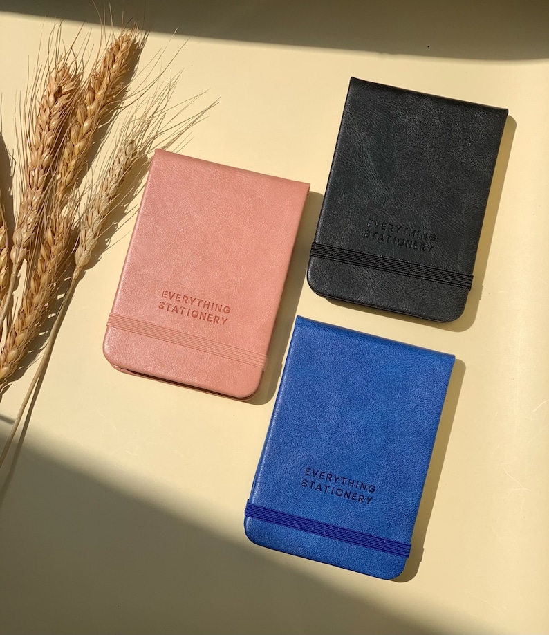 Premium Leather Pocket Notepad – Minimalist Design in 3 Colors With ...