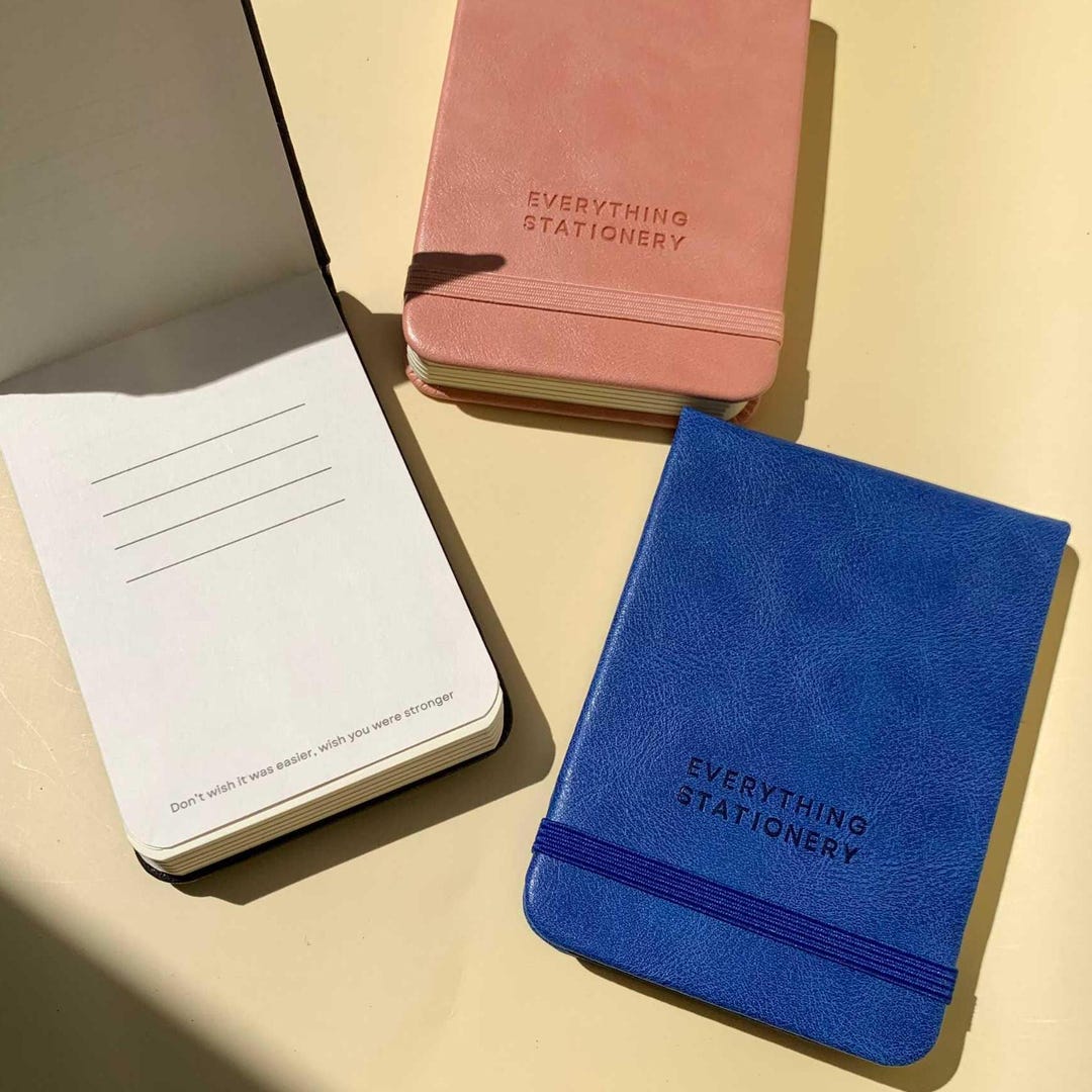 Premium Leather Pocket Notepad – Minimalist Design in 3 Colors With ...