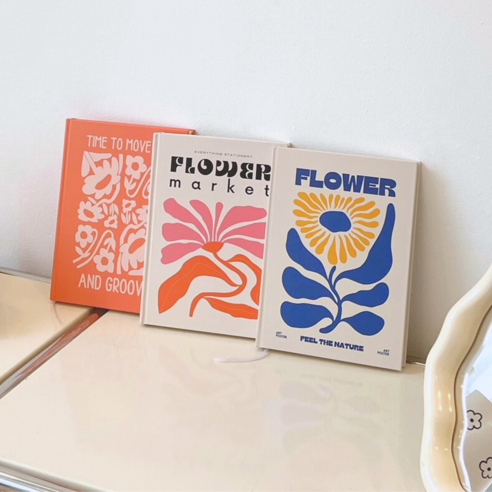 Flower Collection Journal – Elegant Book Cover Design With 160 Pages of ...