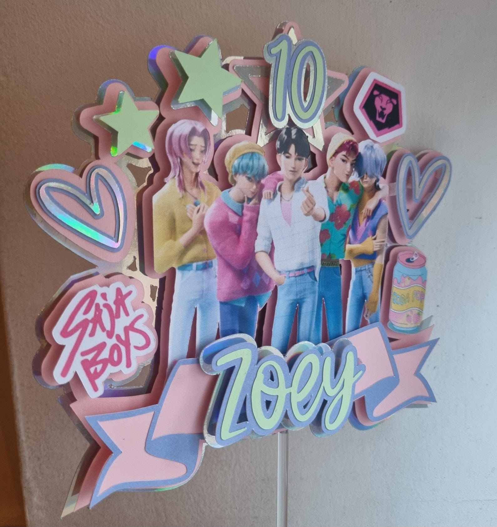 S Boys K Pop Personalised Cake Topper Hunters Saja - Etsy UK