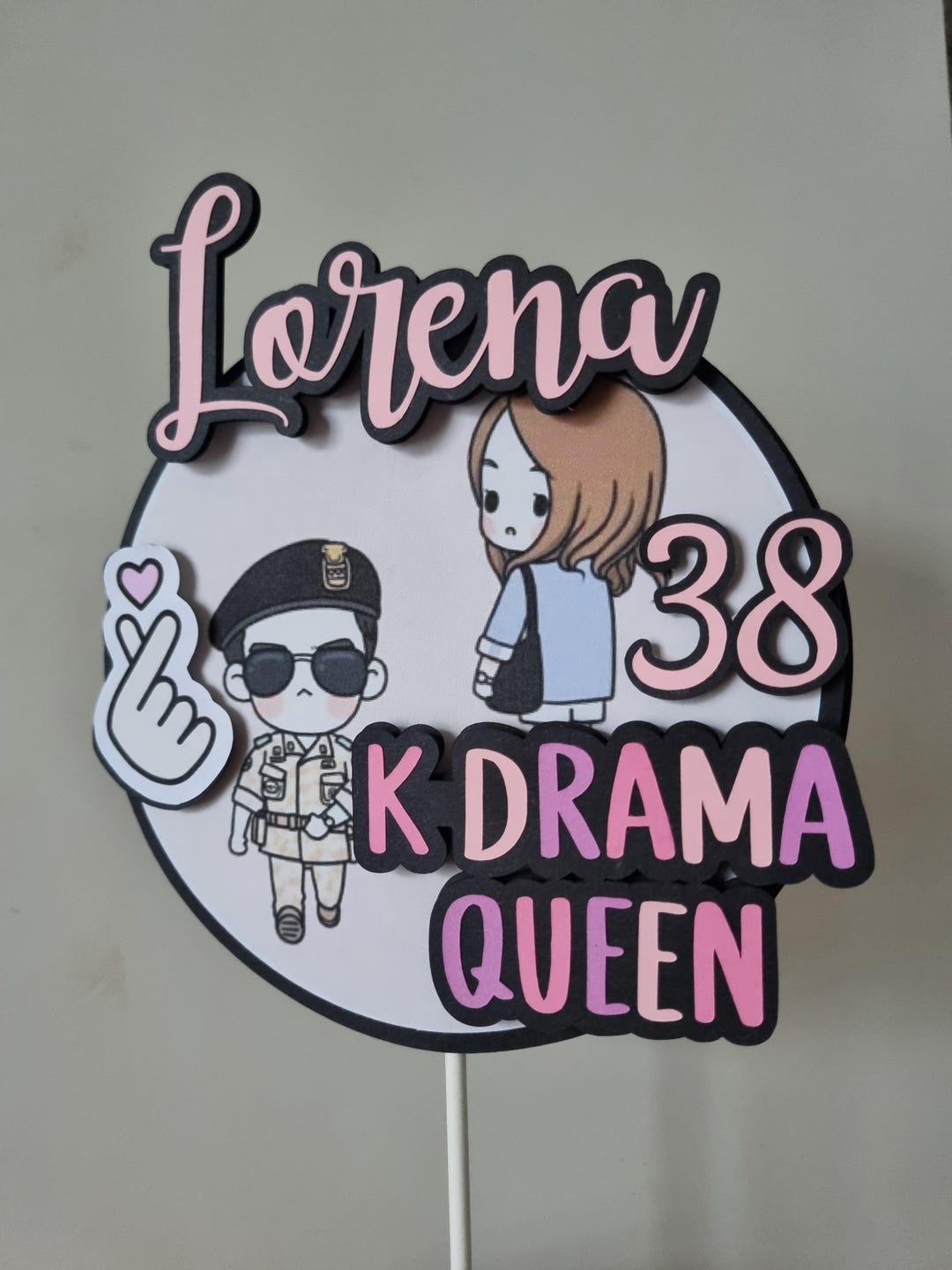 K-drama Birthday Cake Topper: Descendants of the Sun, Handmade - Etsy