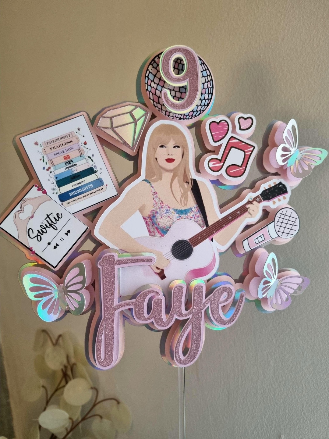 Taylor Swift Birthday Cake Topper Eras Tour Switfies - Etsy UK