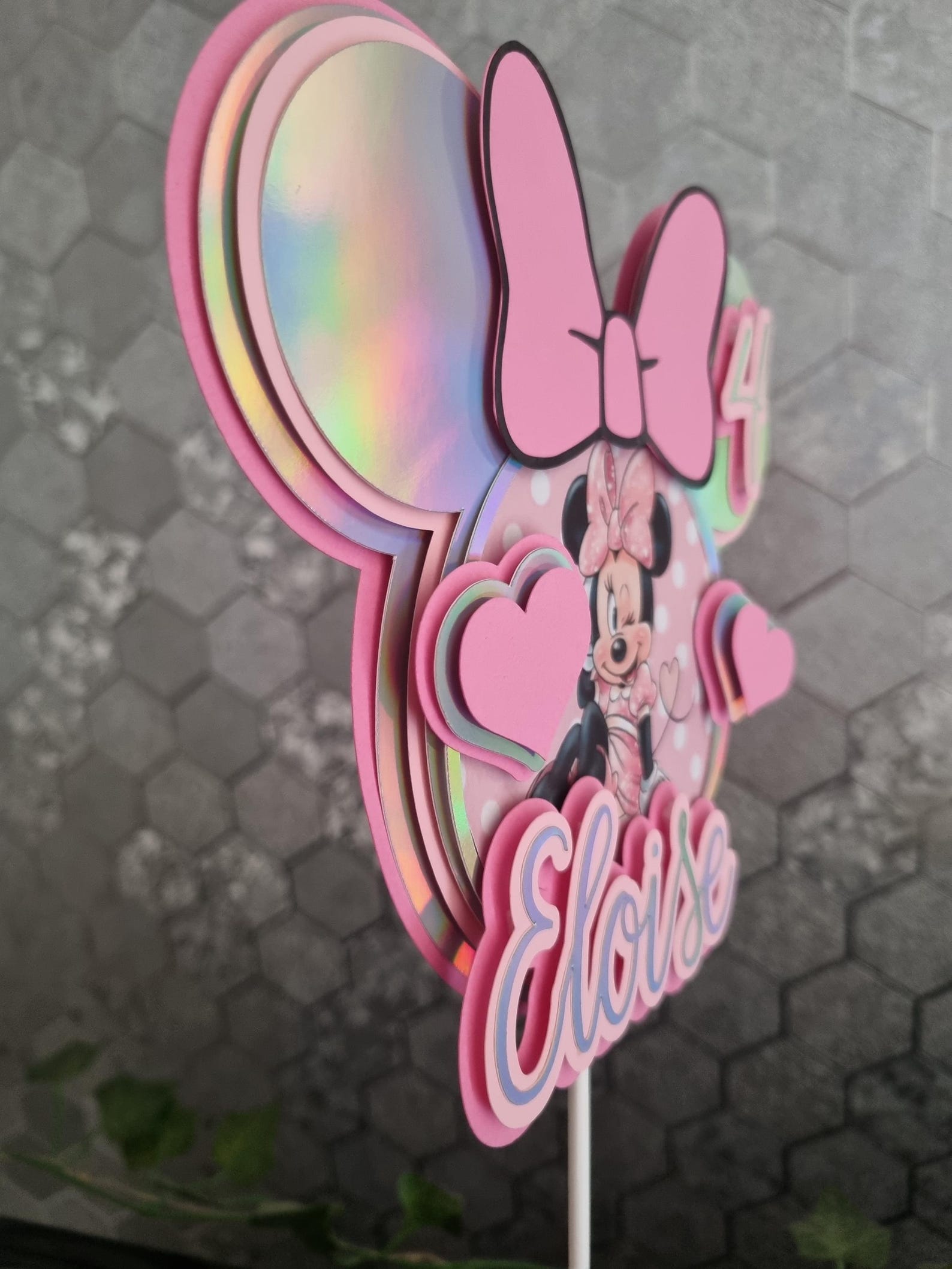 Minnie Mouse Cake Topper - Etsy UK