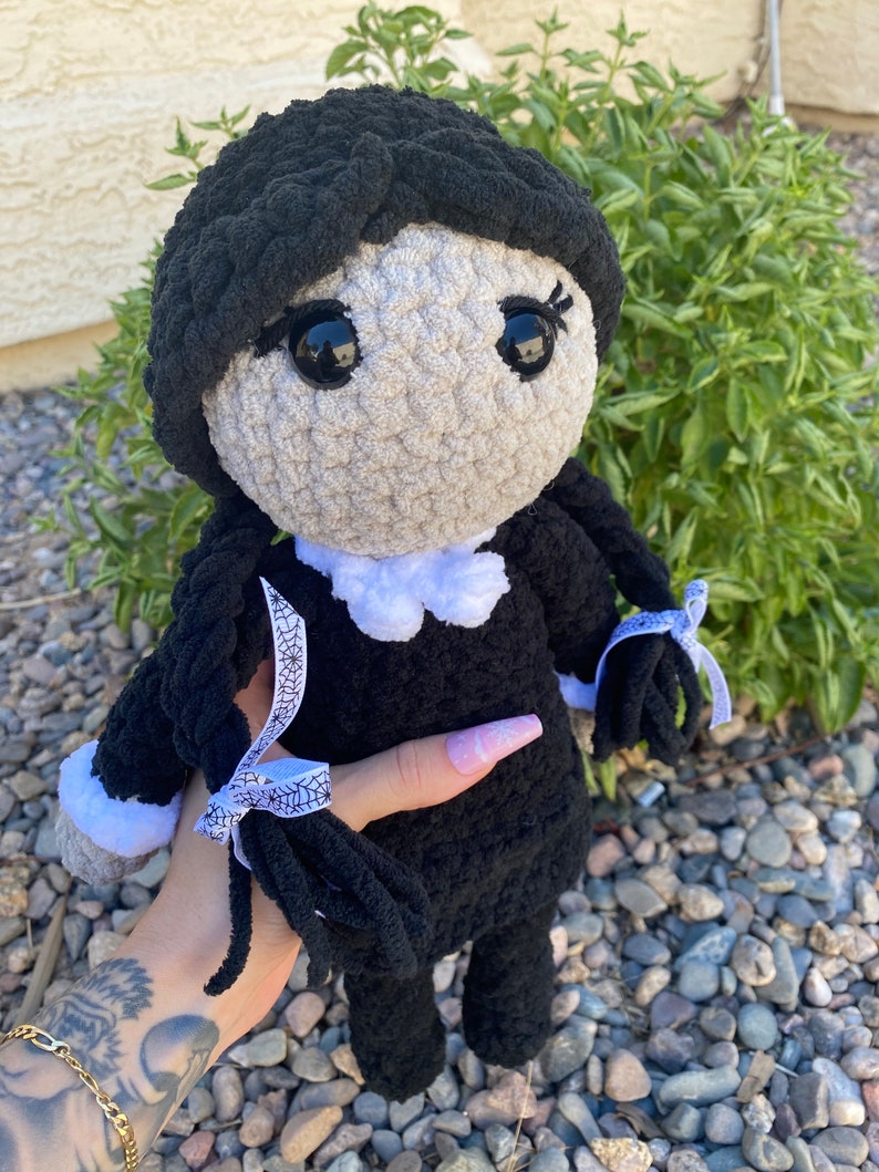 Gothic Crochet Doll, Creepy Cute Plushie,gothic Girl Doll, Spooky Cute ...