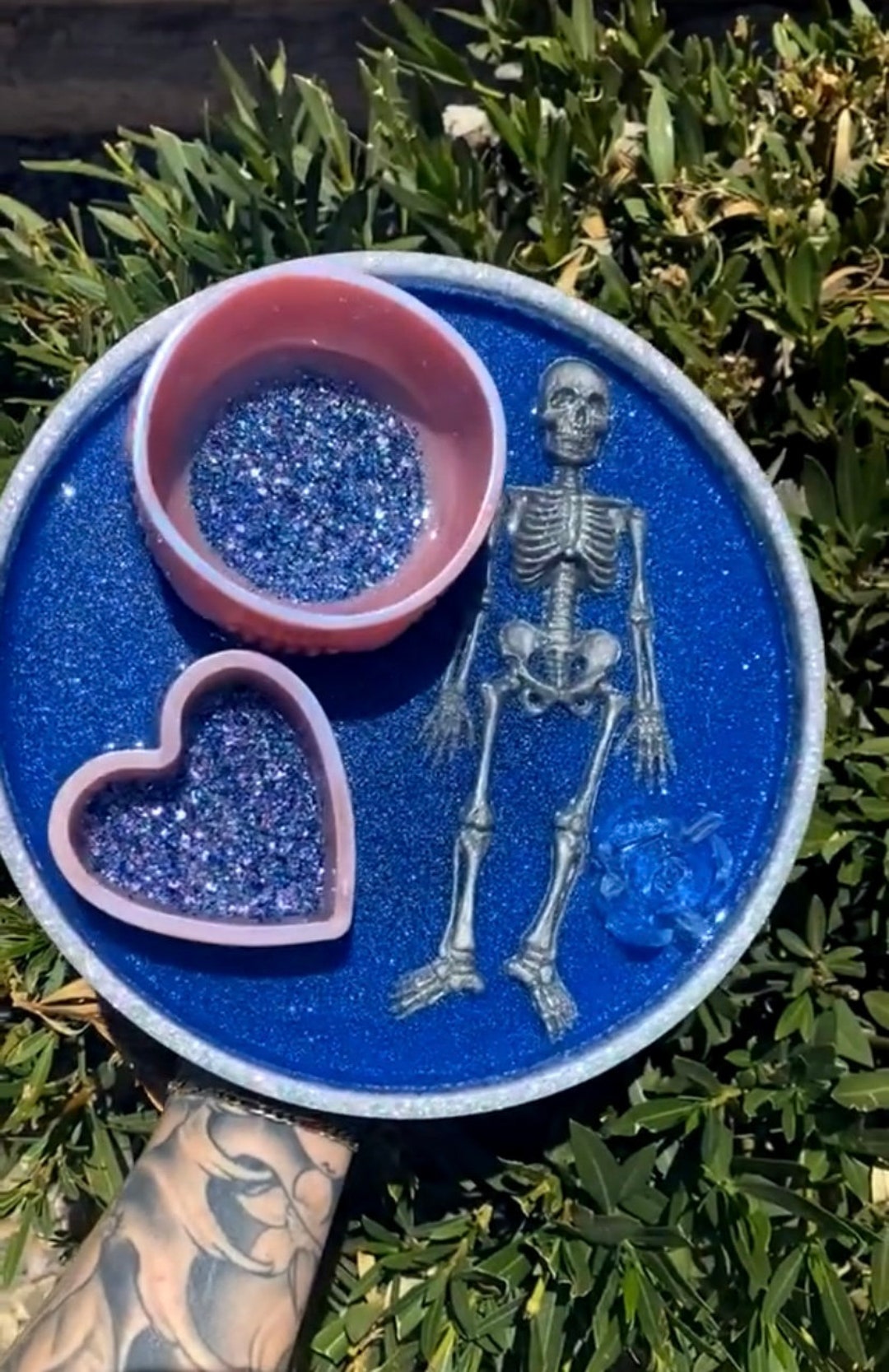 Skeleton Tray, Glam Goth Tray, Pastel Goth Tray, Pink Skull Art, Pirate ...