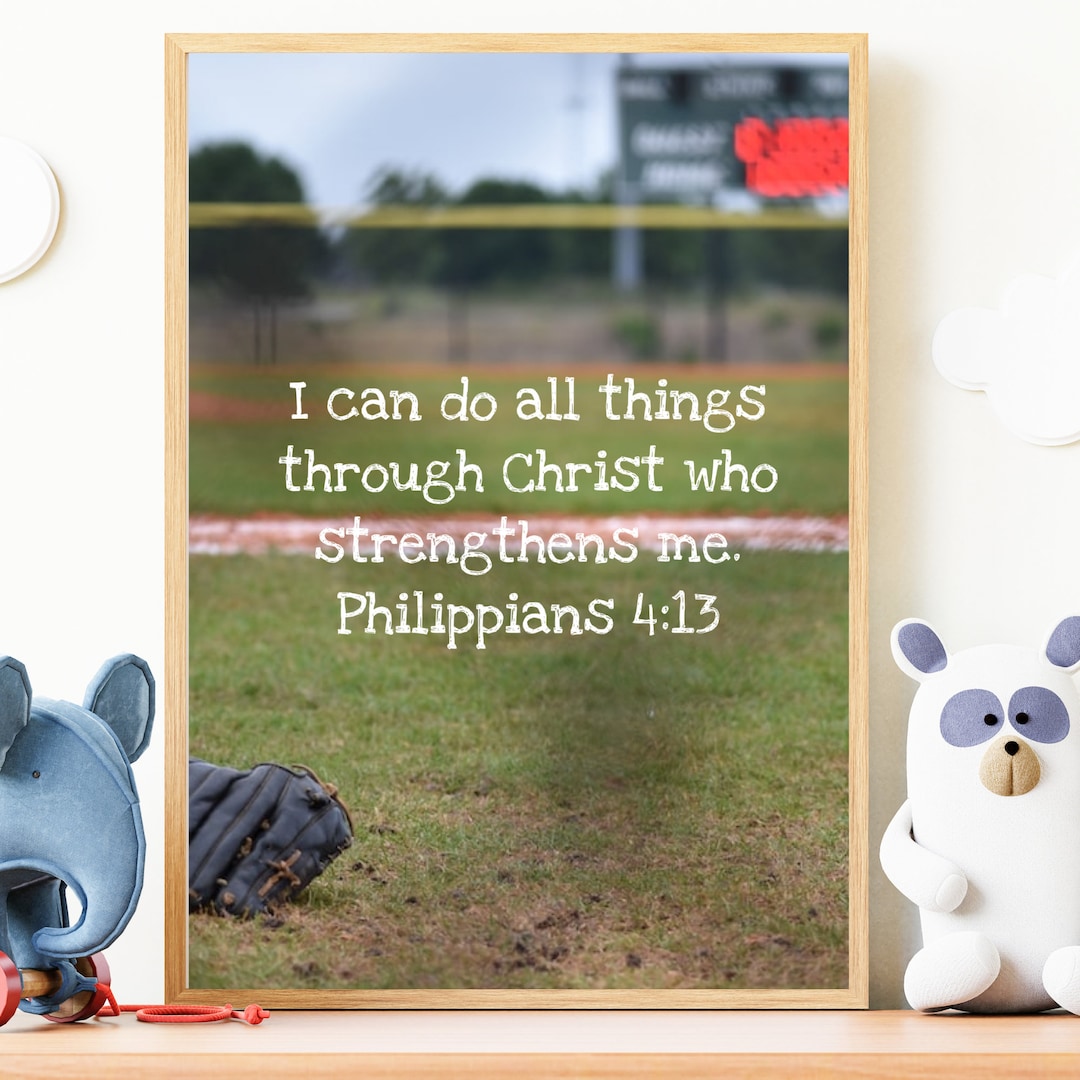 Baseball Prints I Can Do All Things Through Christ Philippians 4:13 ...
