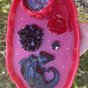 Dragon Tray Black Resin Dragon Decorative Tray Japanese Style Dragon ...