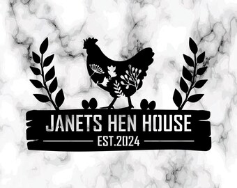 Customized Chicken Coop Sign, Chicken Name Sign, Metal Farm Sign ...