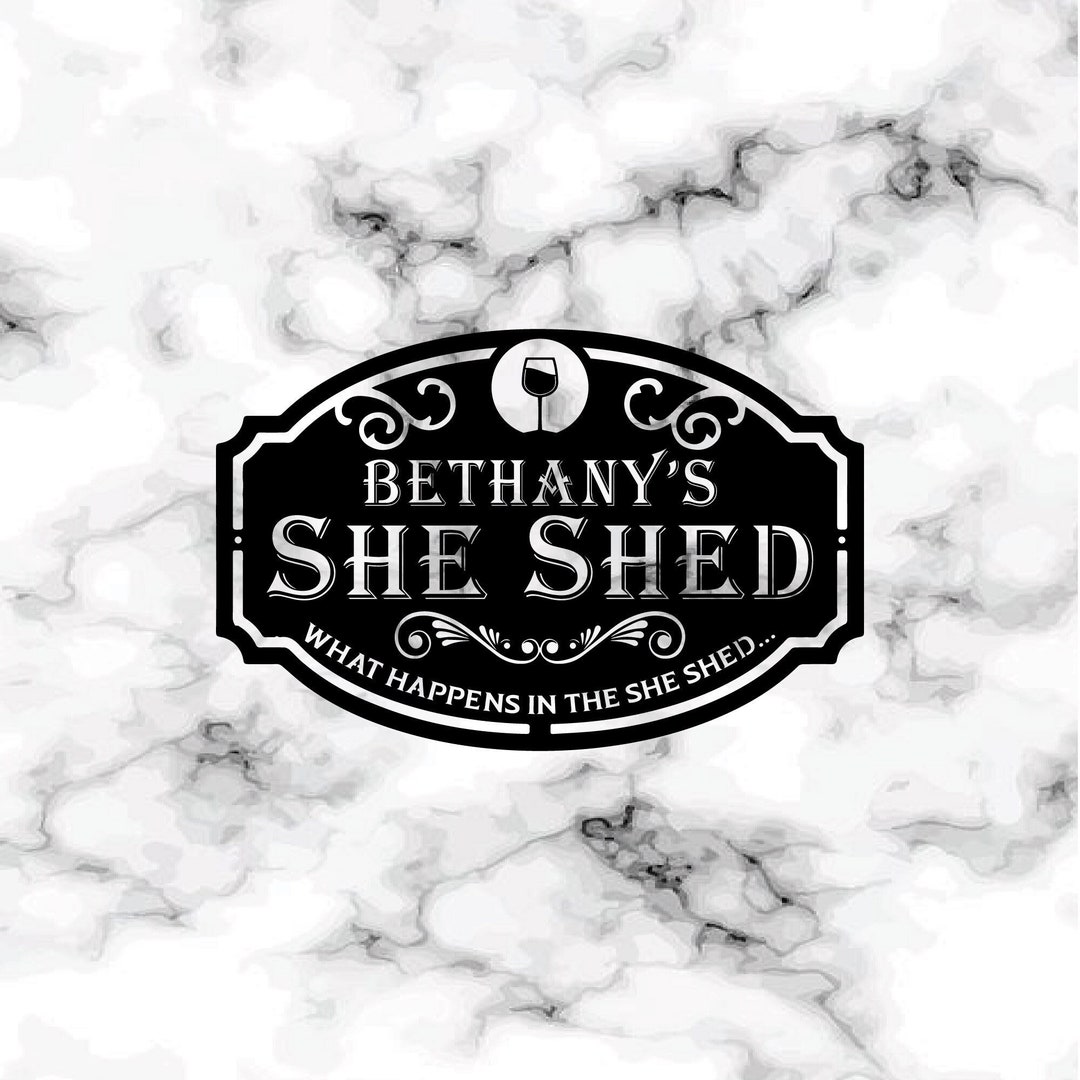 Custom Metal She Shed Sign, She Shed Wall Decor, Craft Room Decor, Gift ...