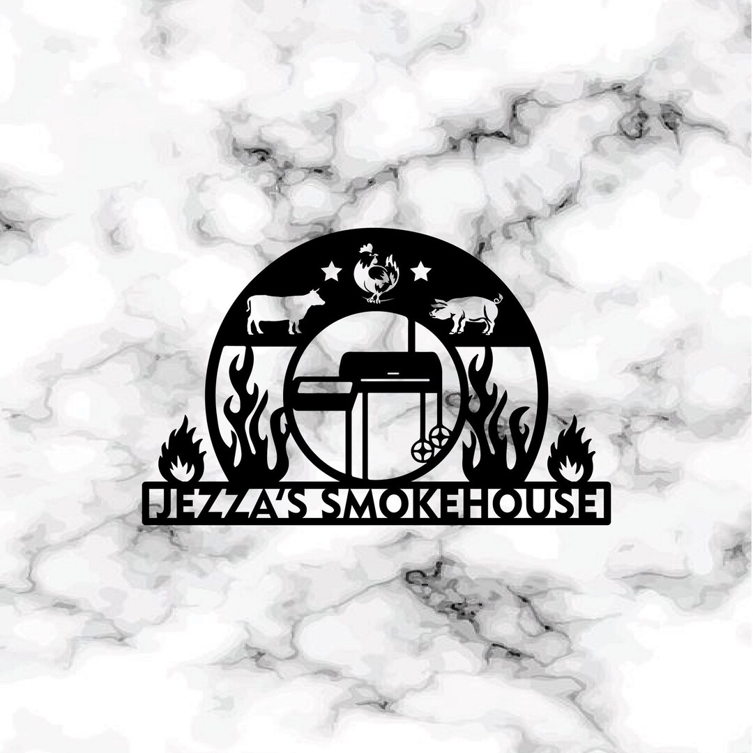 Custom Smokehouse Metal Sign: Personalized BBQ Decor - Etsy