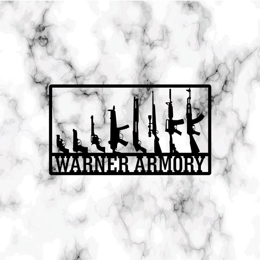 Custom Gun Metal Sign ,gun Metal Wall Art,personalized Armory Sign ...