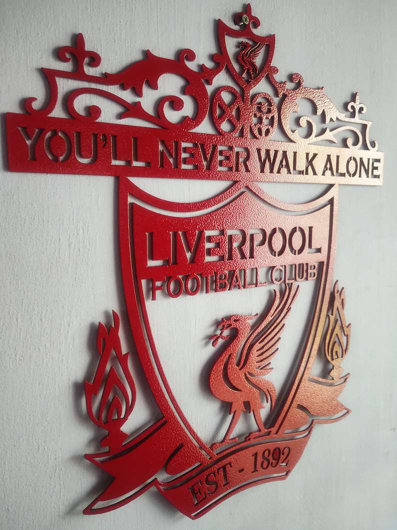Liverpool FC Metal Wall Art, You'll Never Walk Alone Metal Wall Sign ...