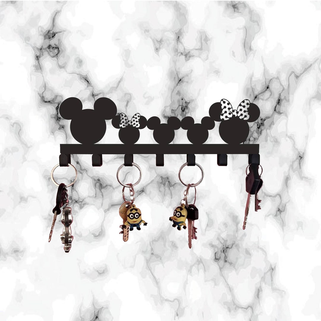 Metal Disney Key Hook Rack Mickey & Minnie Key Holder Disney Home Décor ...