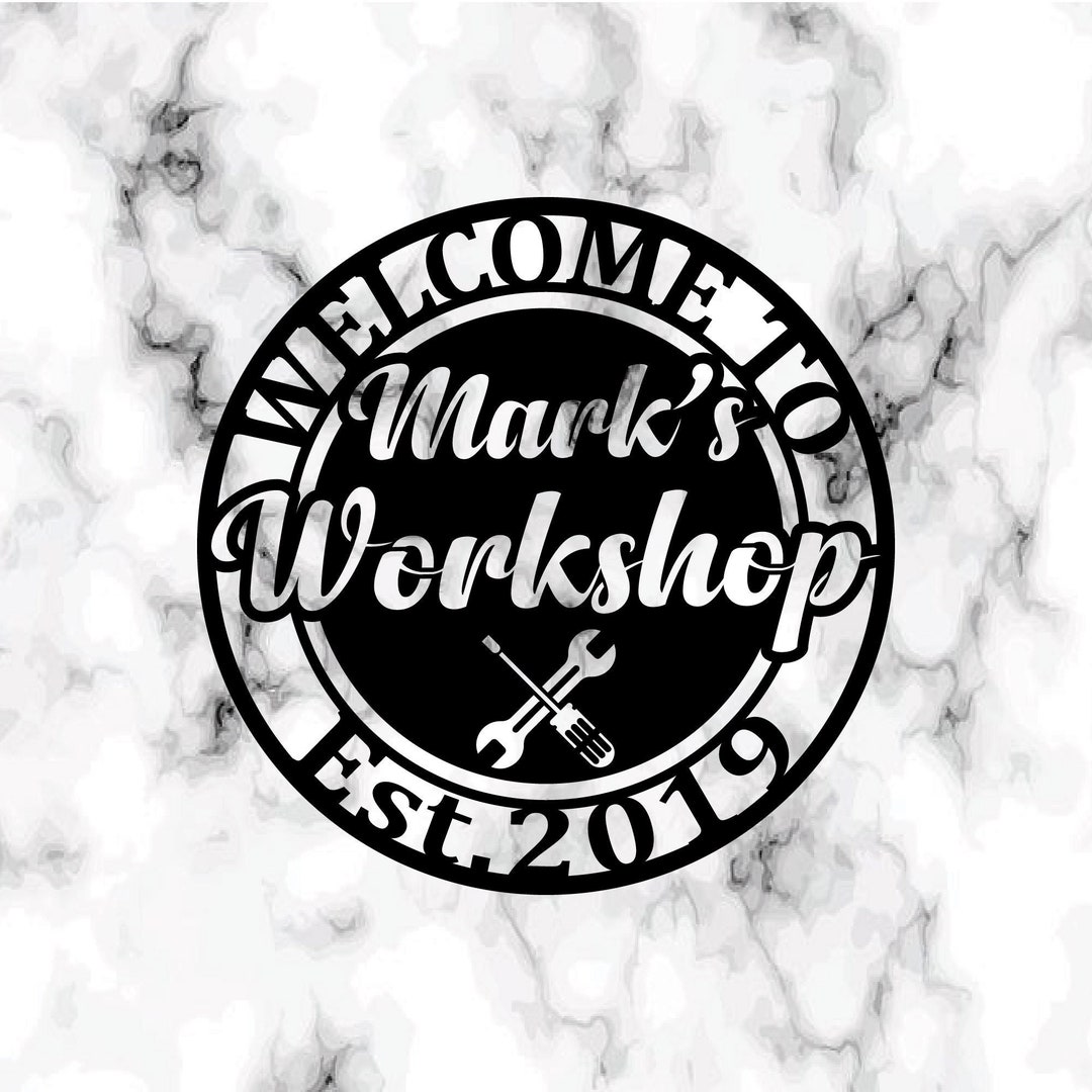 Customized Metal Name Garage Sign, Custom Plaque Wall Art, Gift for Him ...