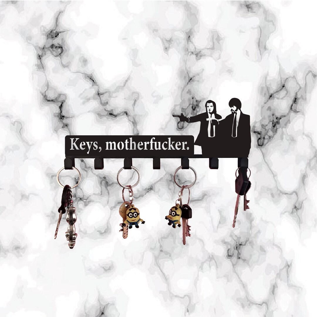 KEY HOLDER keys Motherfcker Key Holder Metal, Mounted Wall Art, Metal ...