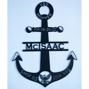 Custom Navy Boot Camp Sign, Custom PIR Metal Sign, Graduation Anchor ...