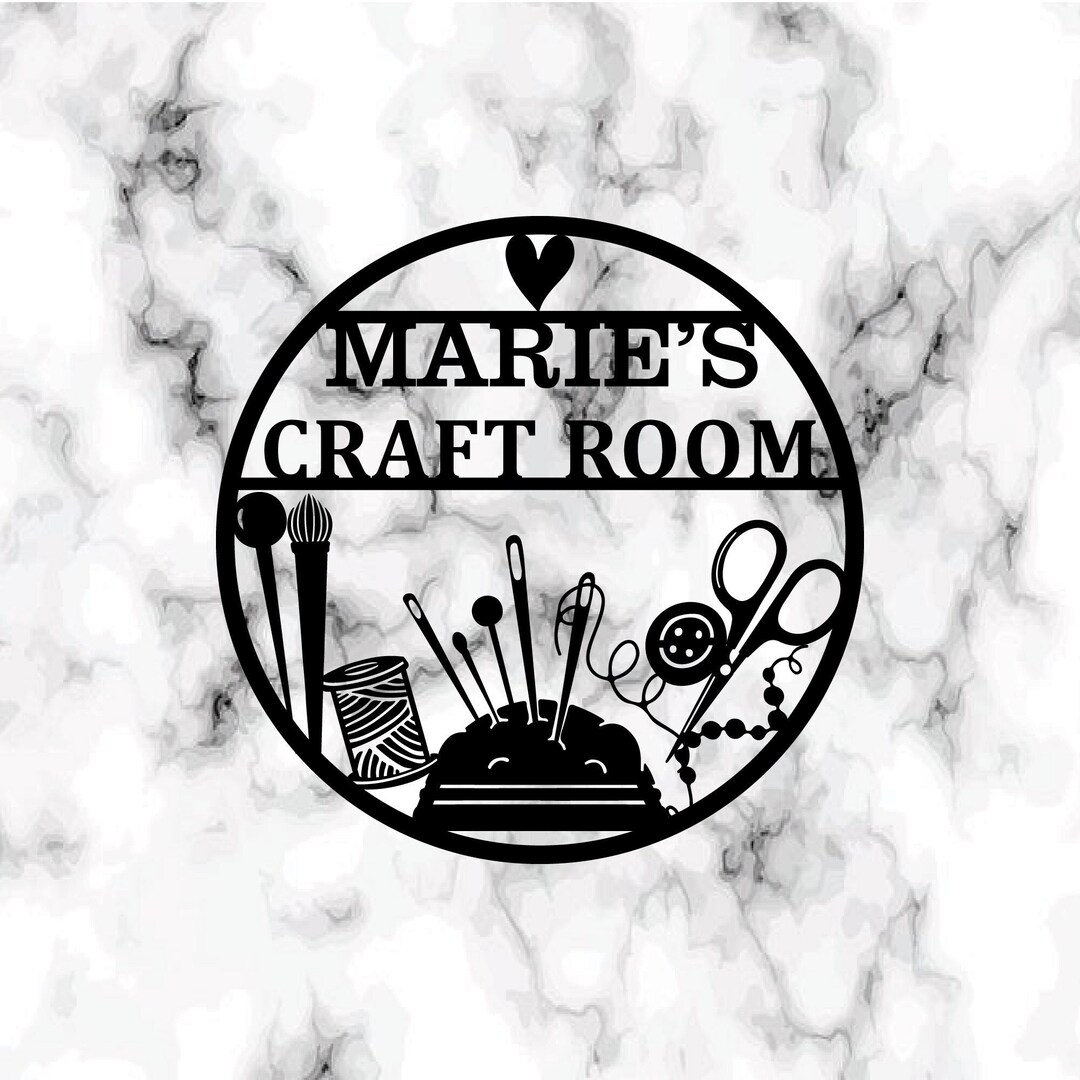 Custom Craft Room Metal Sign - Customize Craft Sign - Quilting Sign ...