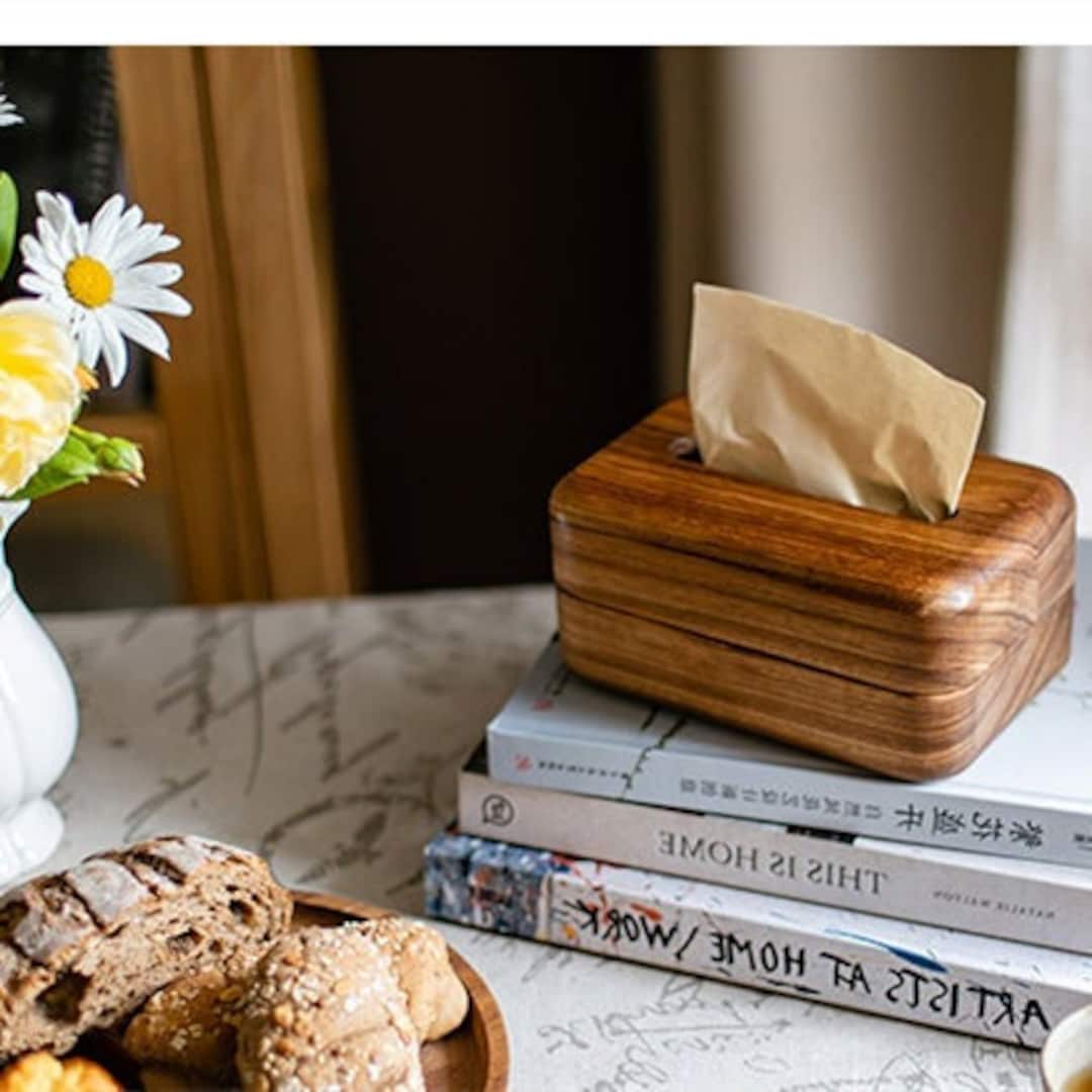Solid Wood Tissue Box Luxury Living Room Decor Minimalist - Etsy