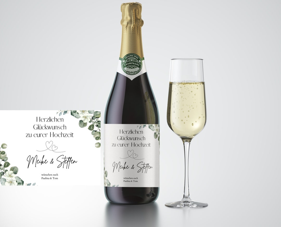 Label Champagne Bottle Wedding Personalized, Champagne Label for the ...
