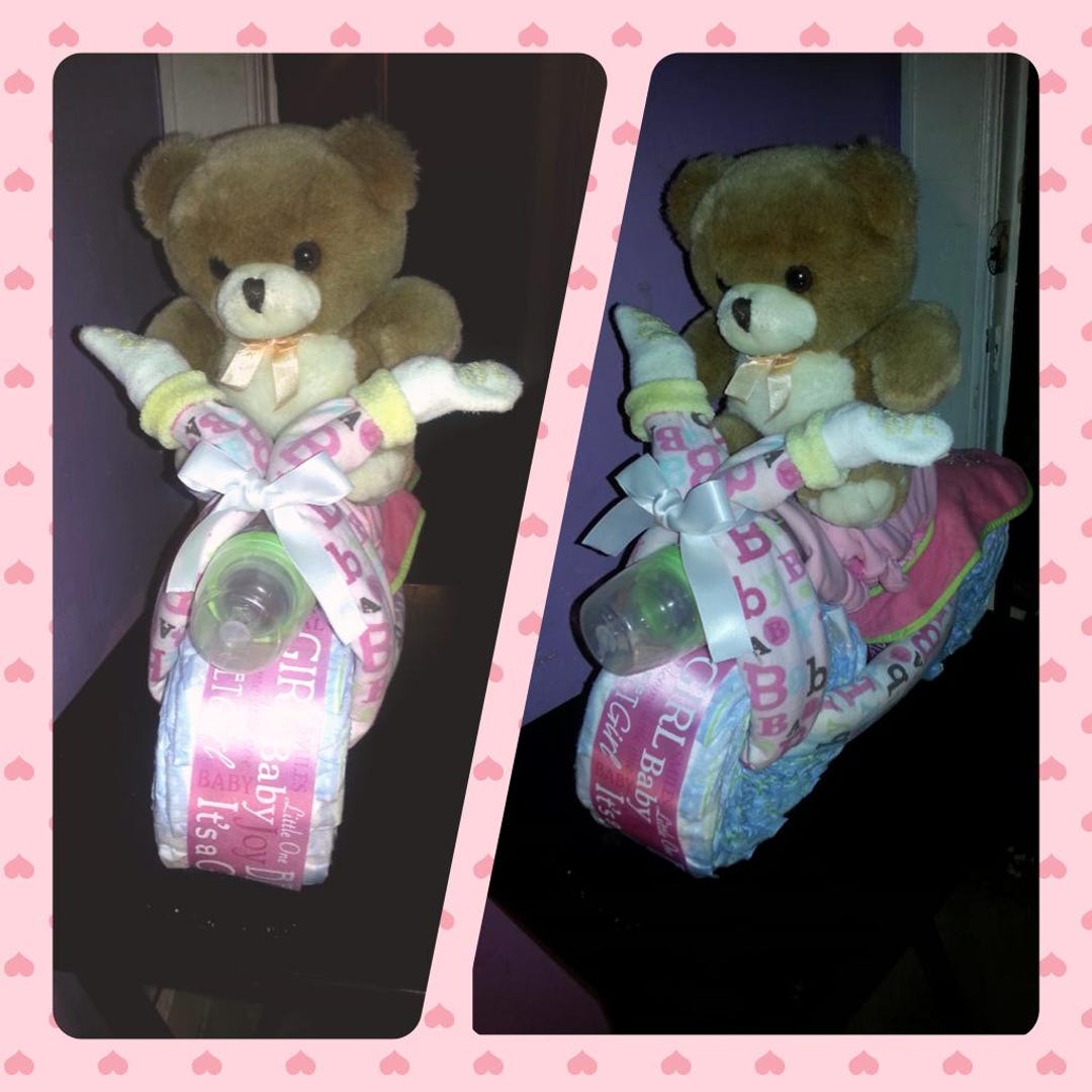 Motorcycle or Tricycle Diaper Cake - Etsy