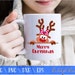 Peeking Cartoon Deer Rudolph SVG PNG Santa's Reindeer Rudolph Faces ...