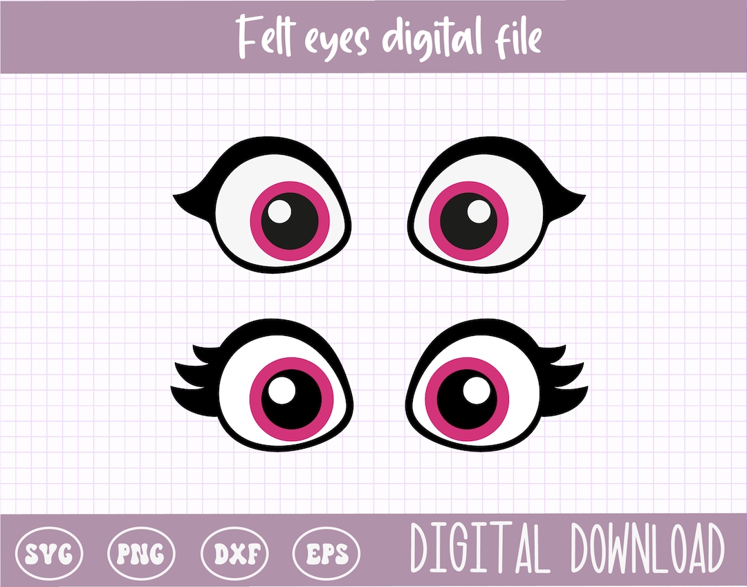 Felt Eye Files SVG PNG, Digital Download, Layered Svg, Sublimation Png ...