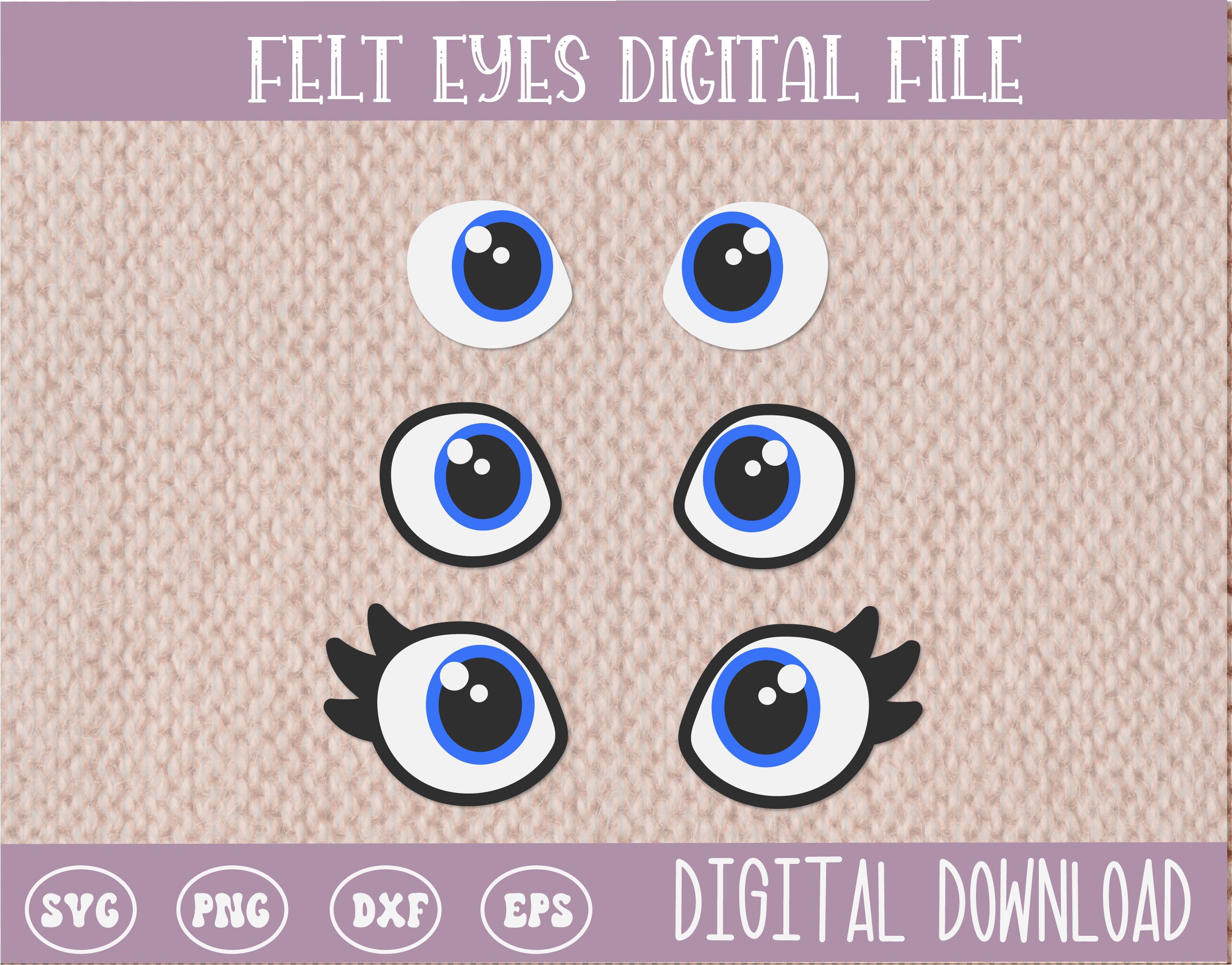 Felt Eye Files SVG PNG, Digital Download, Layered Svg, Sublimation Png ...