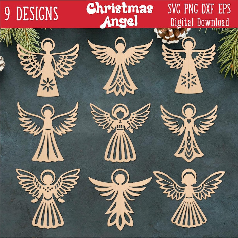 Angel Wings Wood Cut File - Etsy