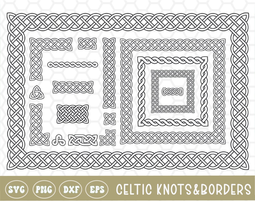 SVG PNG Celtic Knots Bundle, Celtic Borders, Celtic Corners, Celtic ...