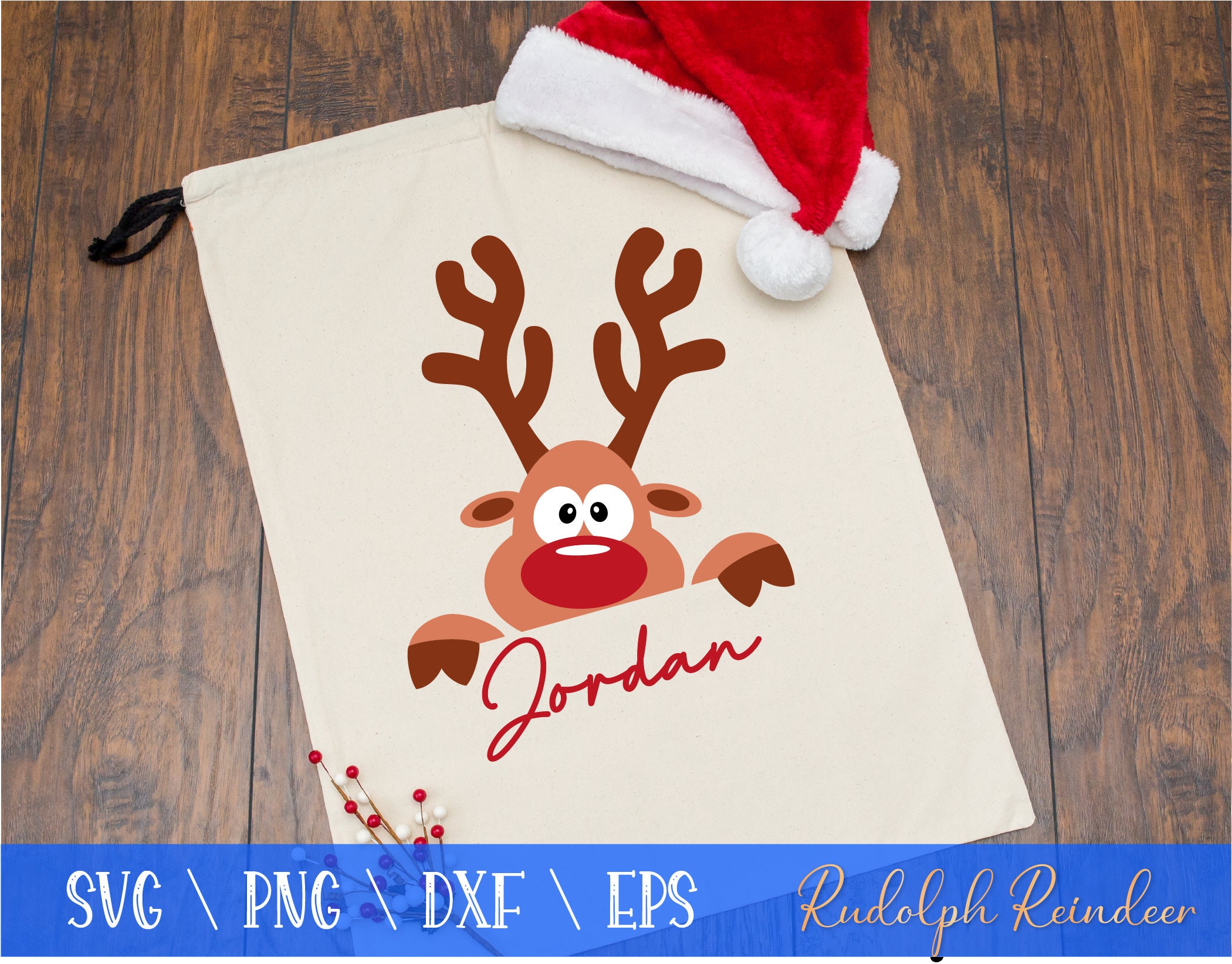 Ciervo de dibujos animados que mira fijamente Rudolph SVG PNG Caras del ...