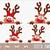 Peeking Cartoon Deer Rudolph SVG PNG Santa's Reindeer Rudolph Faces ...