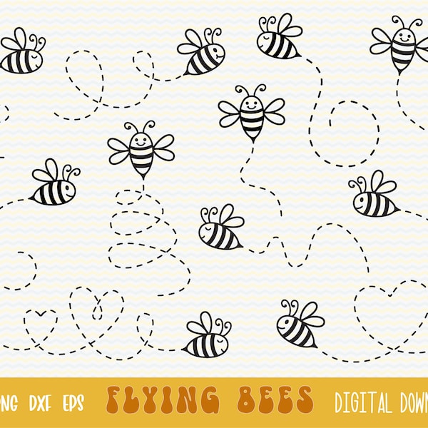 Flying Bee Svg - Etsy