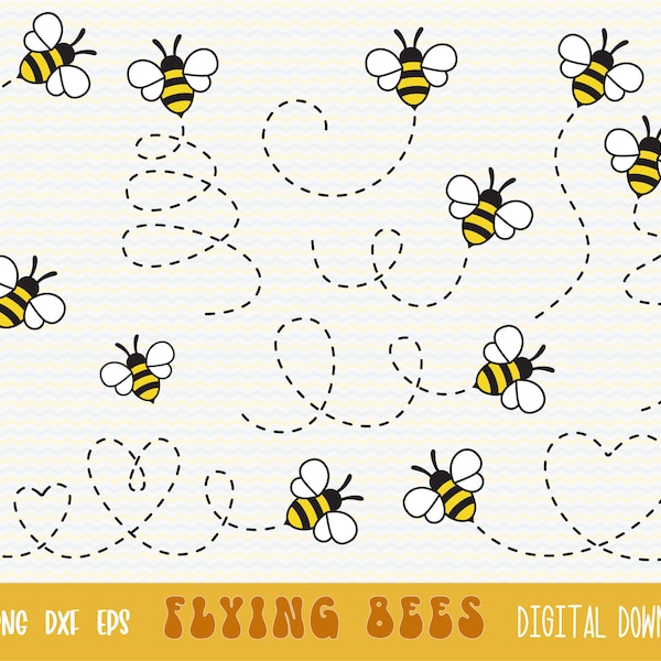 Flying Bee Svg - Etsy