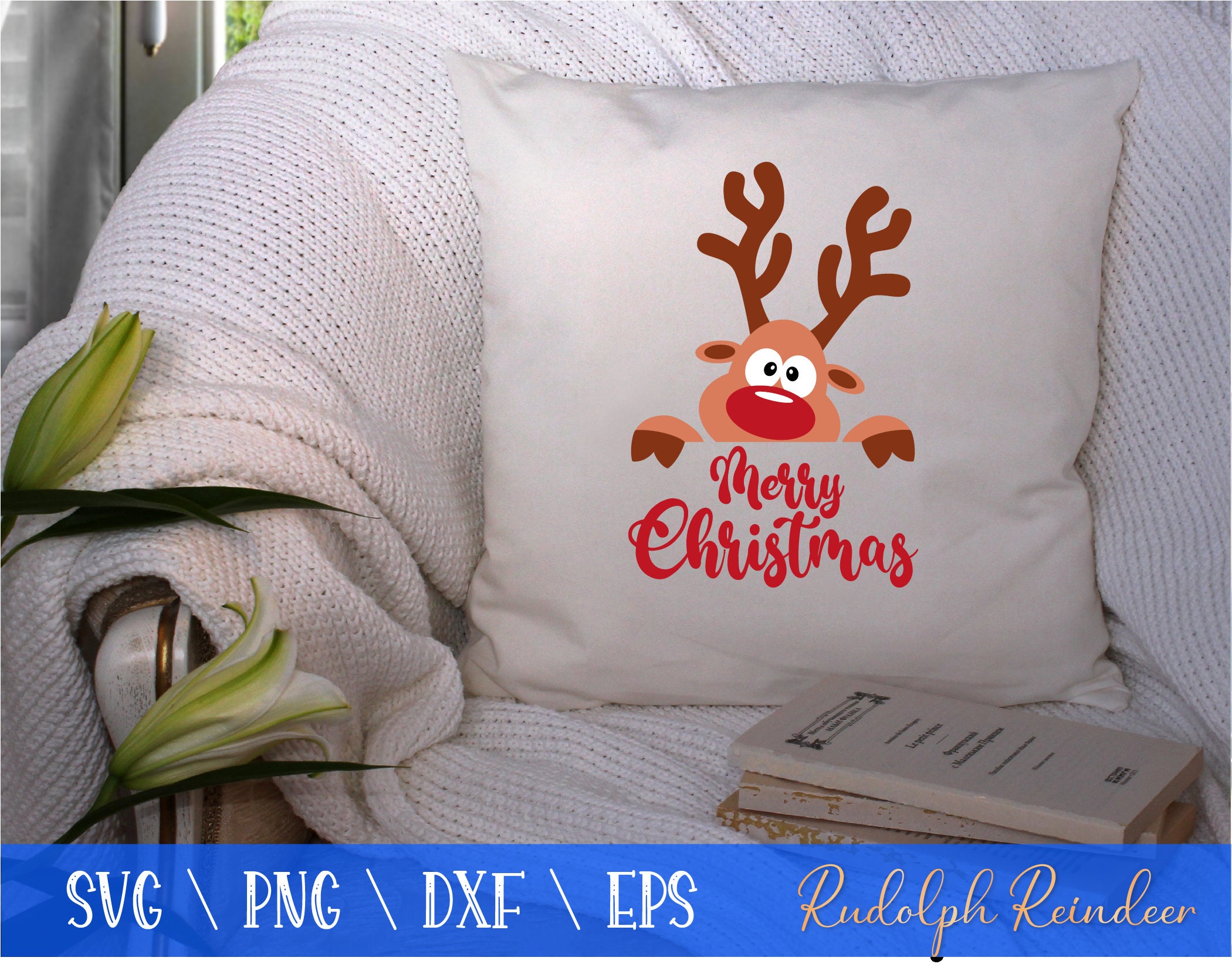 Ciervo de dibujos animados que mira fijamente Rudolph SVG PNG Caras del ...
