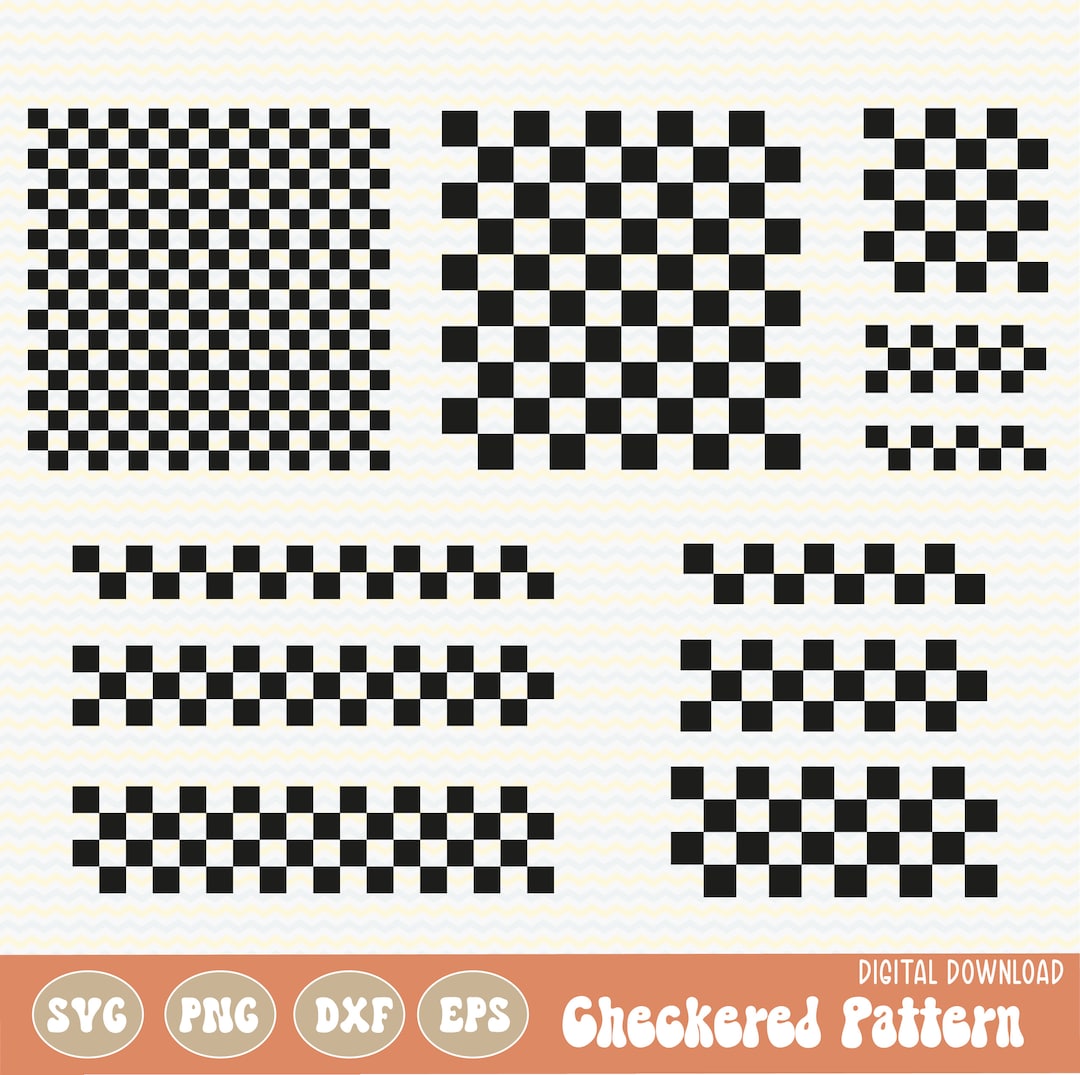 SVG PNG Checkered Pattern, Checkerboard, Retro Geometric Background ...
