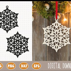 Christmas Clipart SVG PNG DXF, 9 Snowflakes Svg, Xmas Snowflakes Design ...