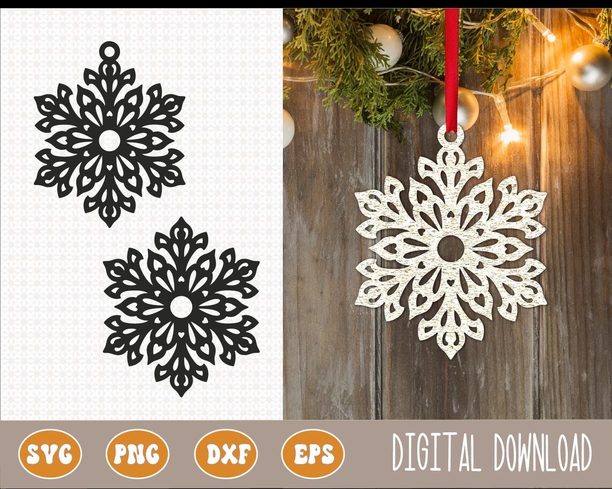 Christmas Clipart SVG PNG DXF, 9 Snowflakes Svg, Xmas Snowflakes Design ...