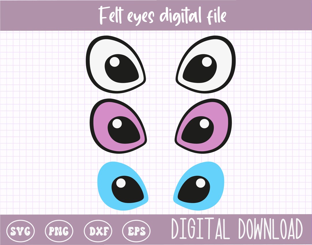 Felt Eye Files SVG PNG, Digital Download, Layered Svg, Sublimation Png ...